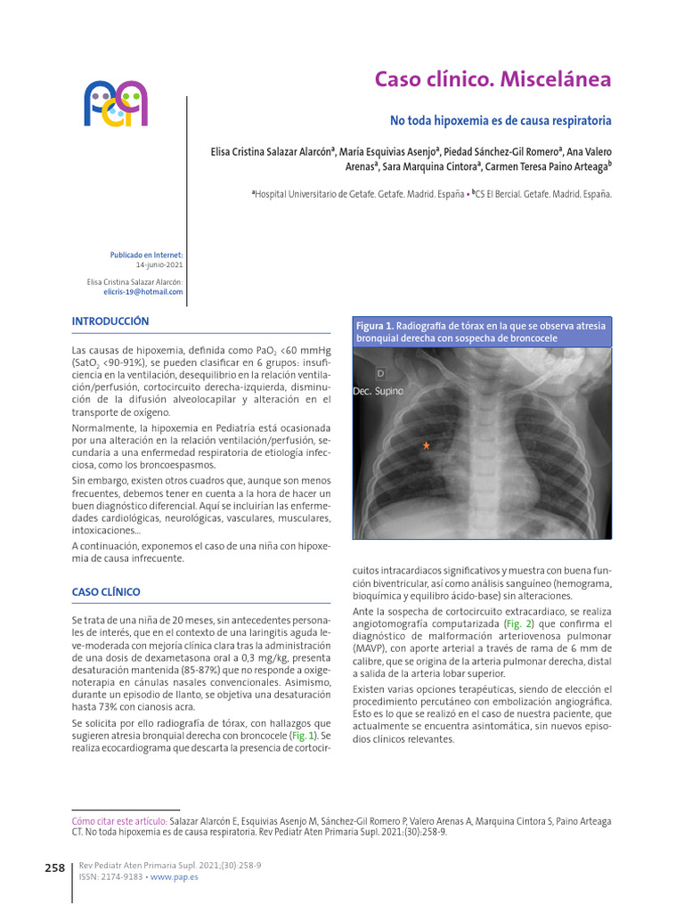 Caso Clínico Hipoxemia | PDF