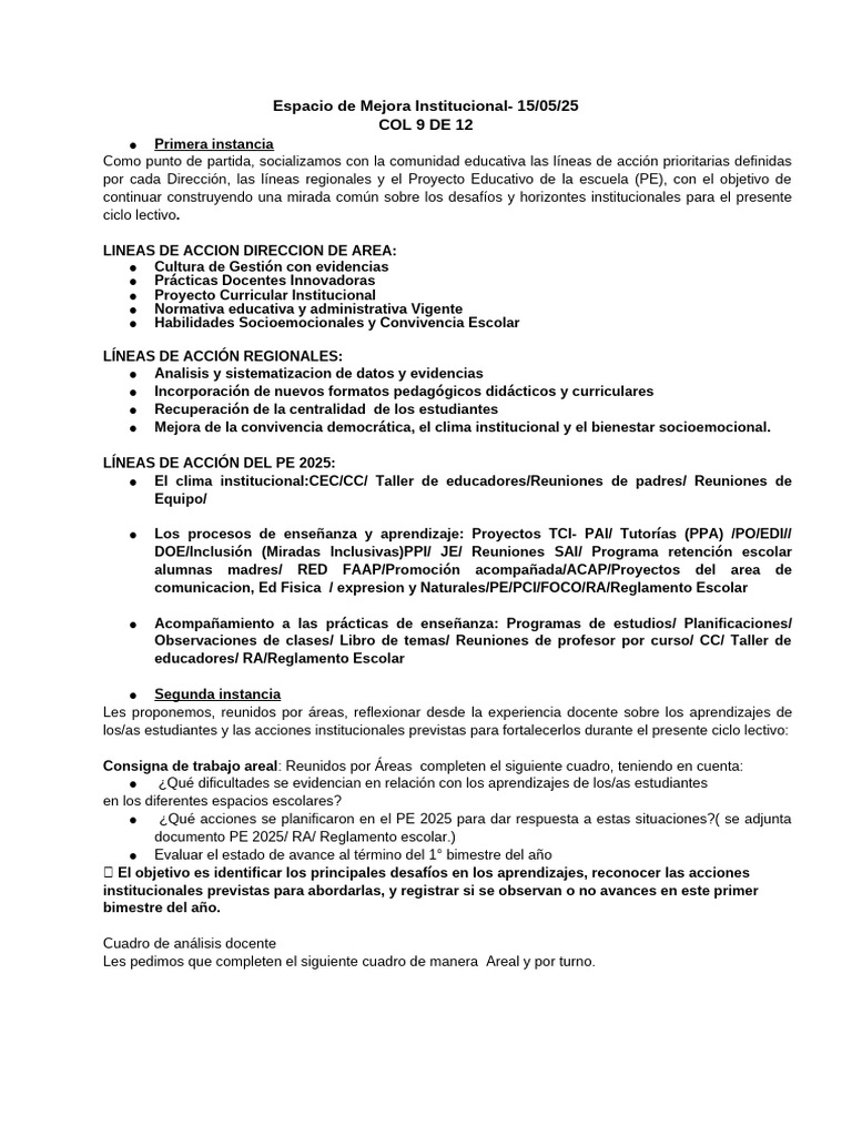 Emi - Area - Naturales TN | PDF | Enseñando | Modificación de ...