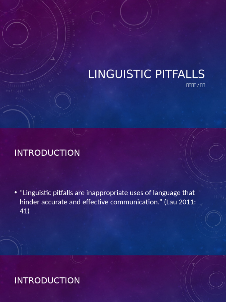 Understanding Linguistic Pitfalls | PDF | Argument | Logic