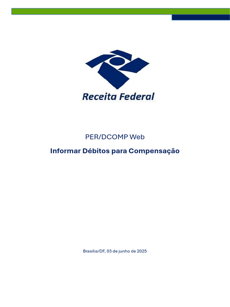 Per Dcomp Web Informar Debitos para Compensacao | PDF | Impostos