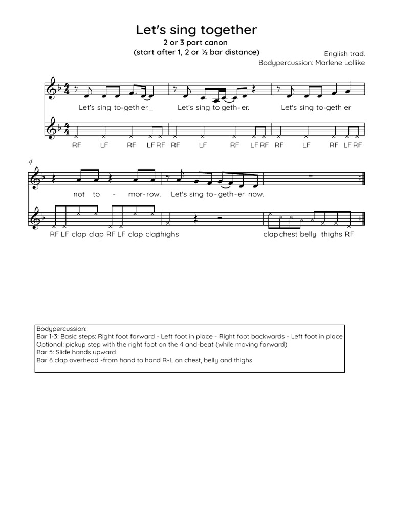 Let's Sing Together - Full Score | PDF