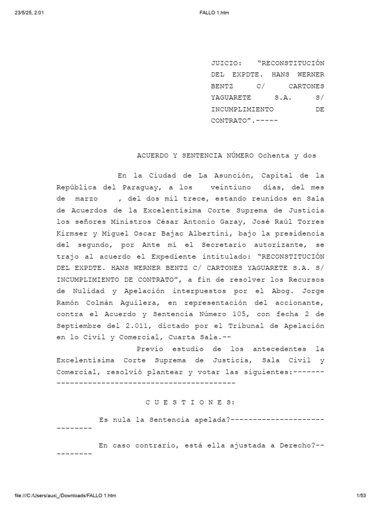 Fallo 1 | PDF | Apelación | Ley procesal