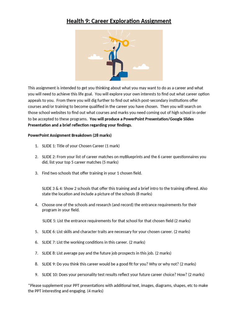 Career Exploration PPT Assignment | PDF | Microsoft Power Point