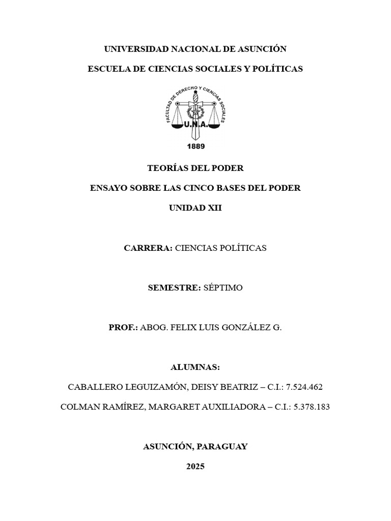 Unidad 12 - Caballero, D. Colman, M. - Teoria - Del - Poder | PDF | Poder (social y político ...