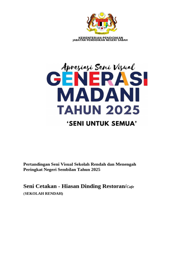 Kertas Konsep Semarak Seni PSV - Seni Cetakan | PDF