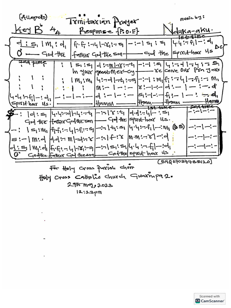 Trinitarian Prayer Response by NDK | PDF