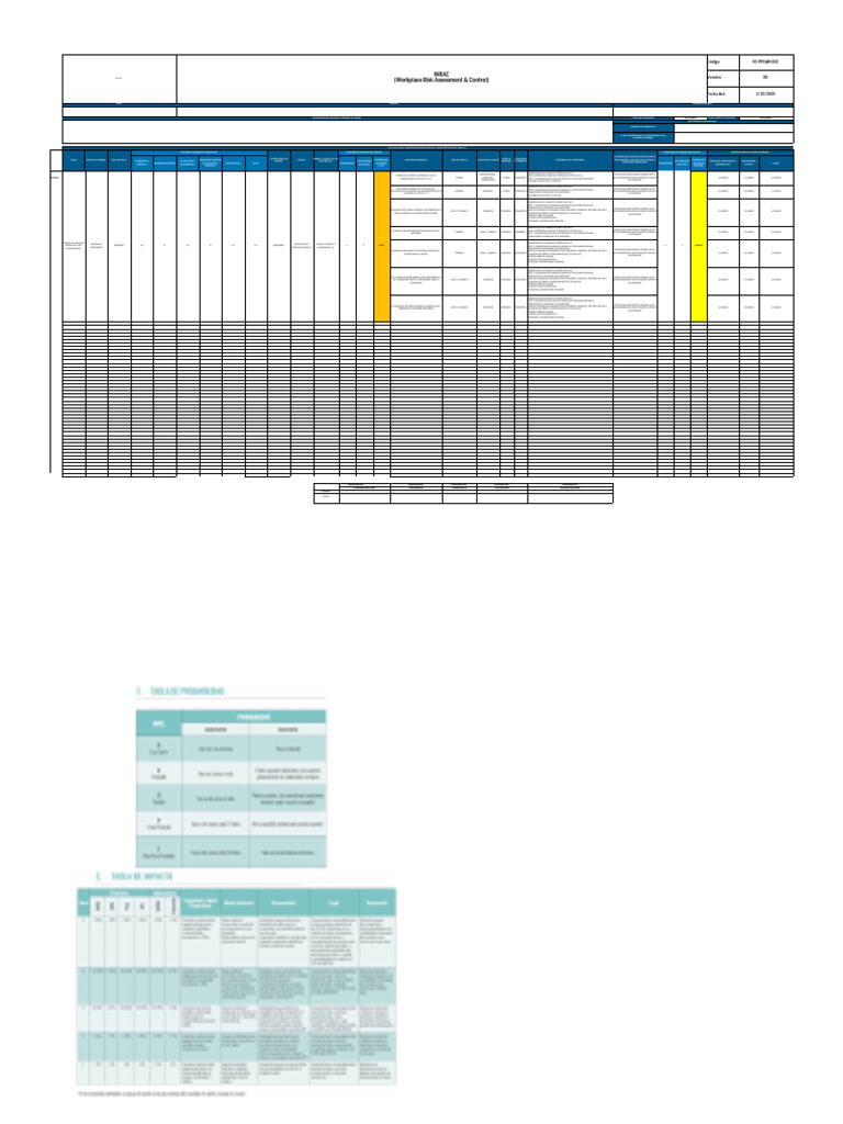 R1-PFCAB-002 Matriz de Riesgos WRAC - 2025 - V00 | PDF