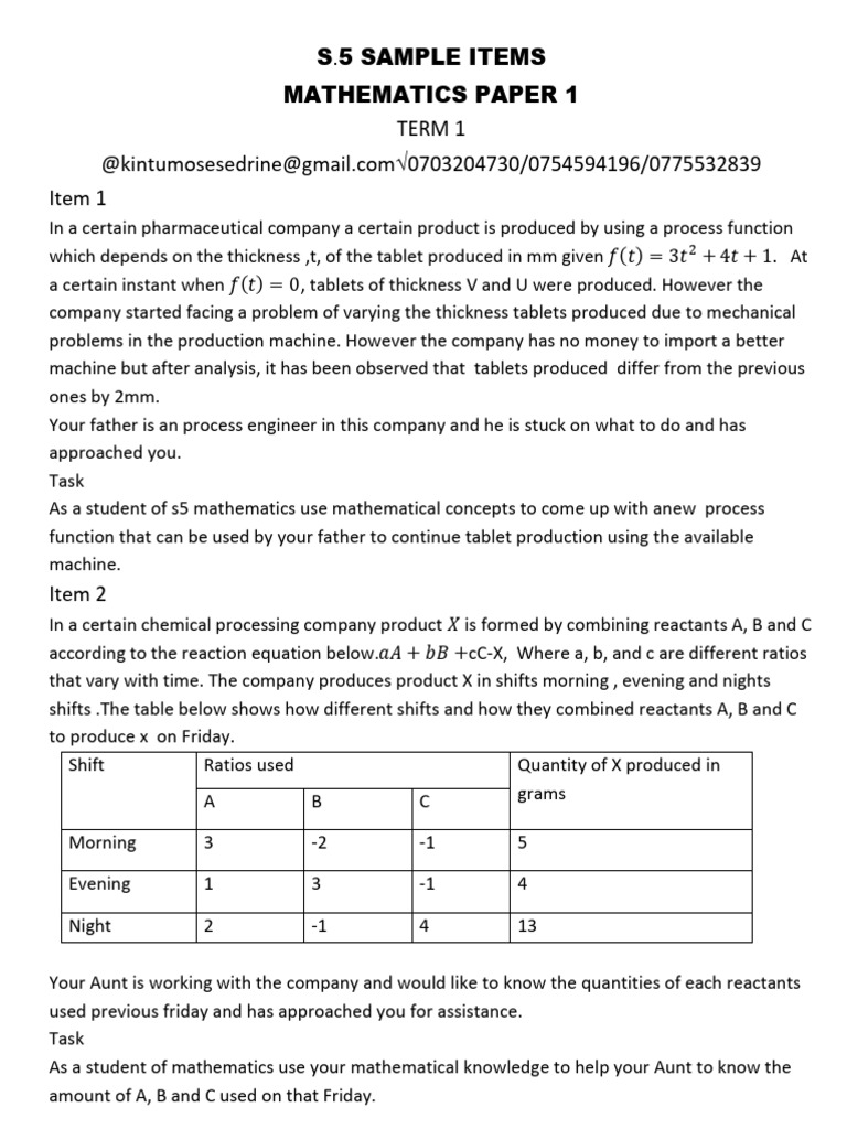 s.5 MTC Sample Scenarios Term1 | PDF