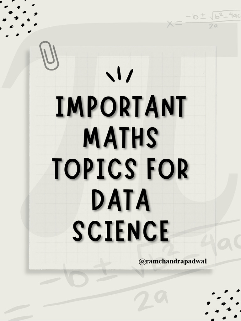 Essential Maths for Data Science | PDF | Mathematical Optimization ...
