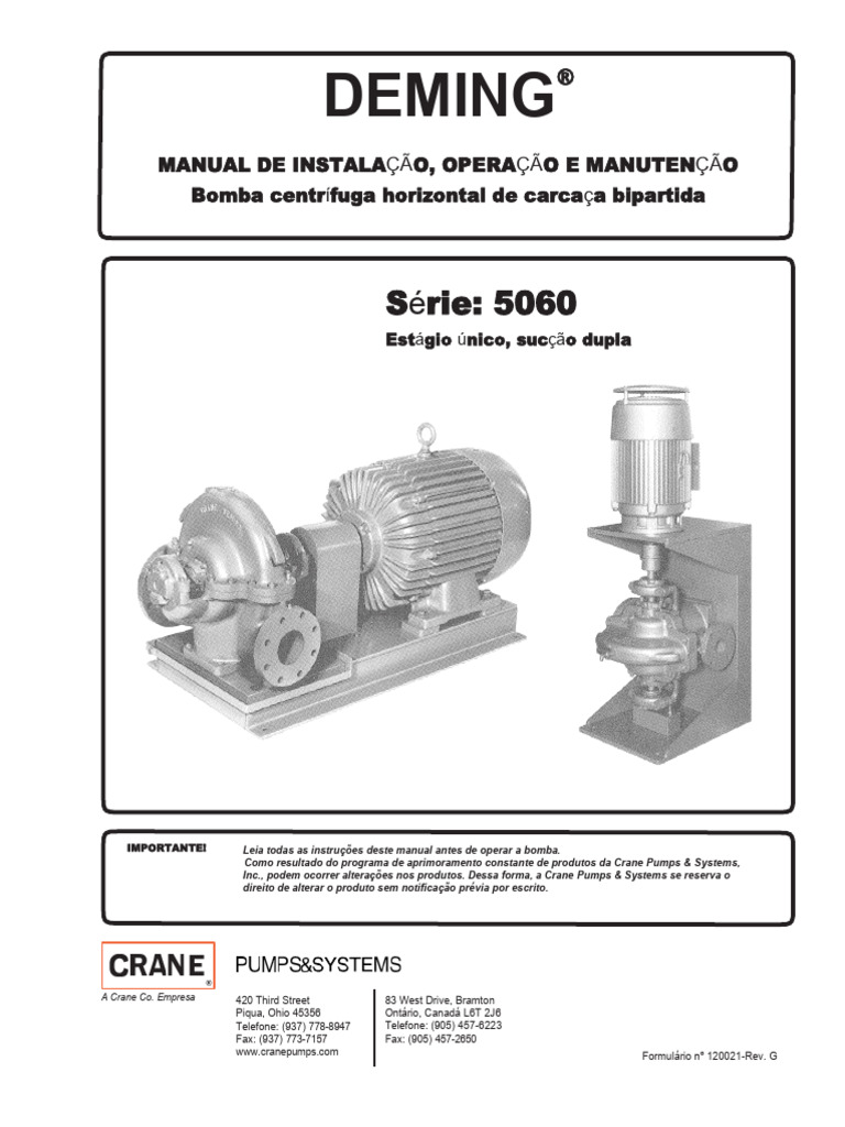 Deming - 5060 Series - Installing Operation and Maintenance Manual PT ...