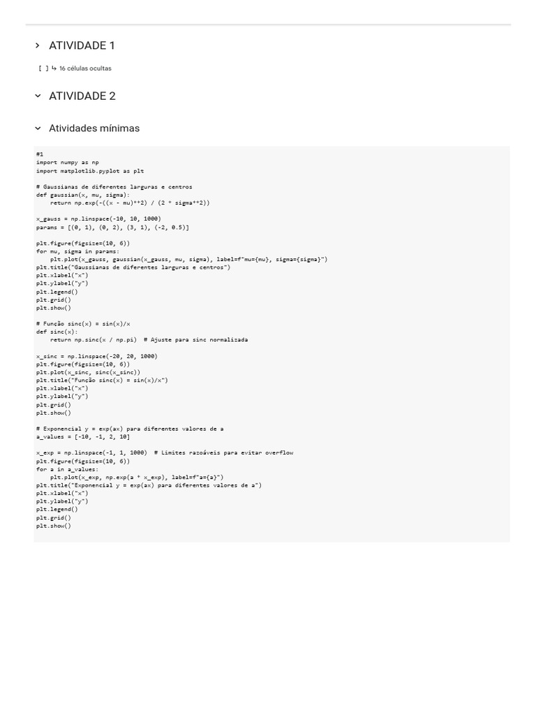Física Computacional - Atividade 2.ipynb - Colab | PDF | Matemática | Matemática aplicada