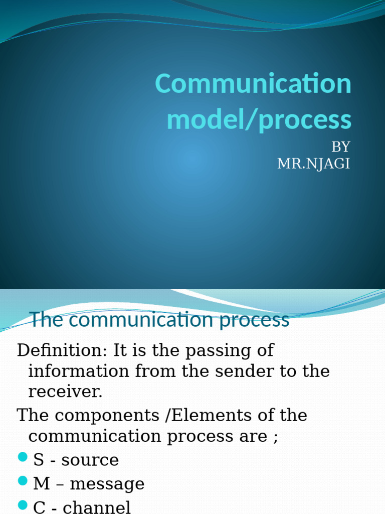 Understanding the Communication Process | PDF | Communication | Information
