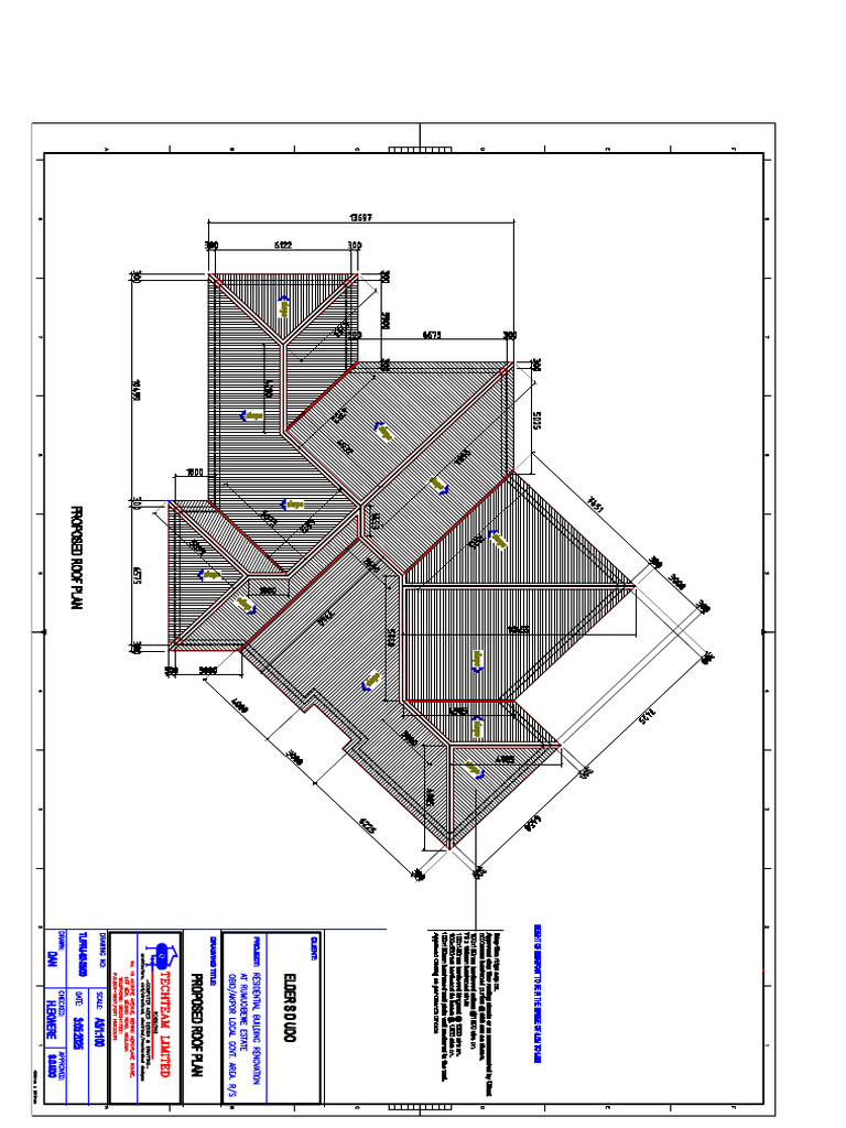 Proposed Roof Plan For Sdu 4-Model | PDF