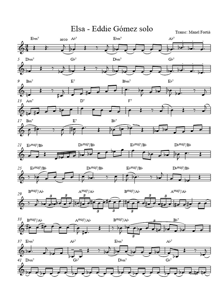 Elsa - Arco Bass Solo | PDF