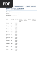 Daily Manning Schedule | PDF