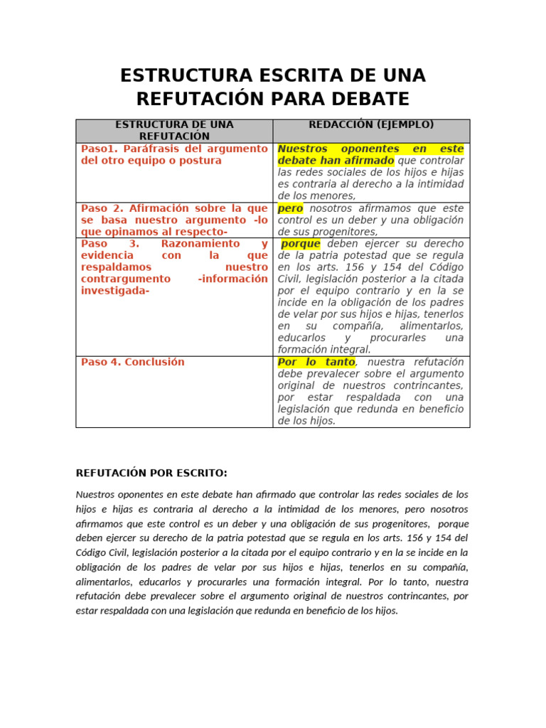 Ejemplo de refutación en debate | PDF | Justicia | Crimen y violencia