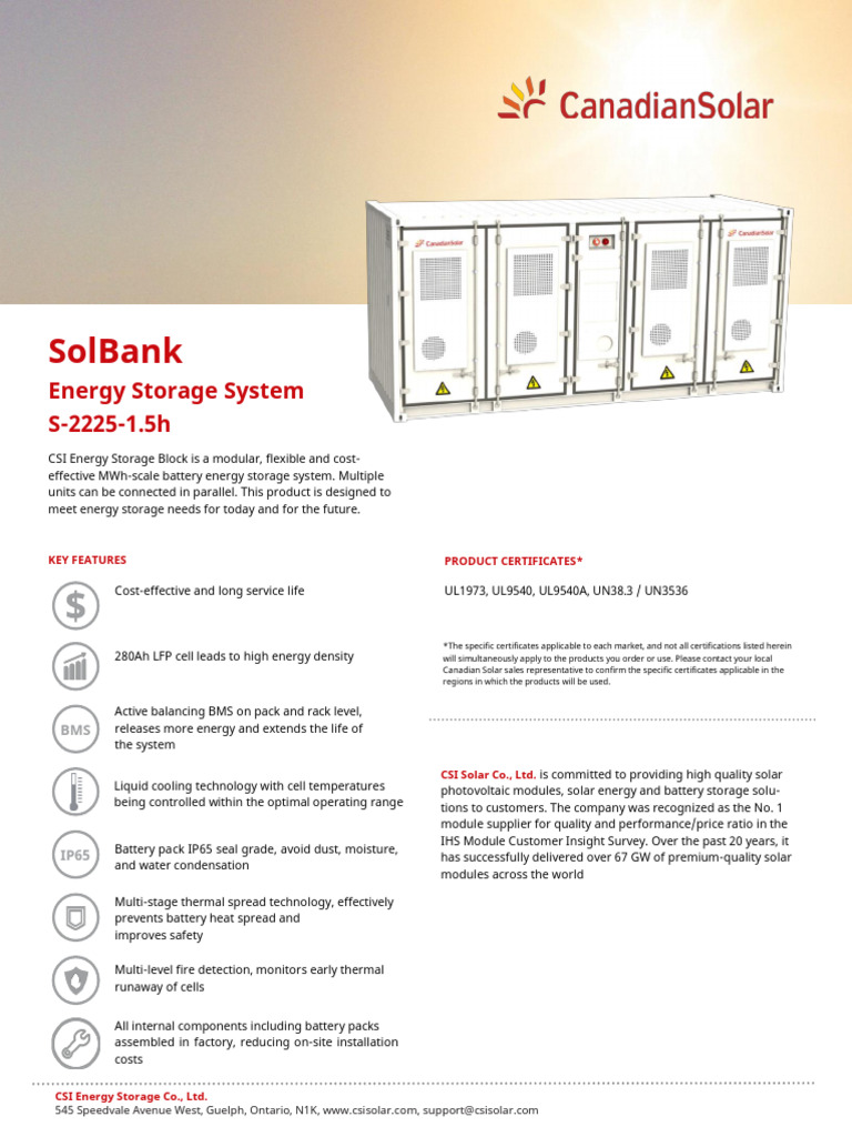 0.67P CS-Datasheet-SolBank Energy Storage US1.1 | PDF | Energy Storage ...