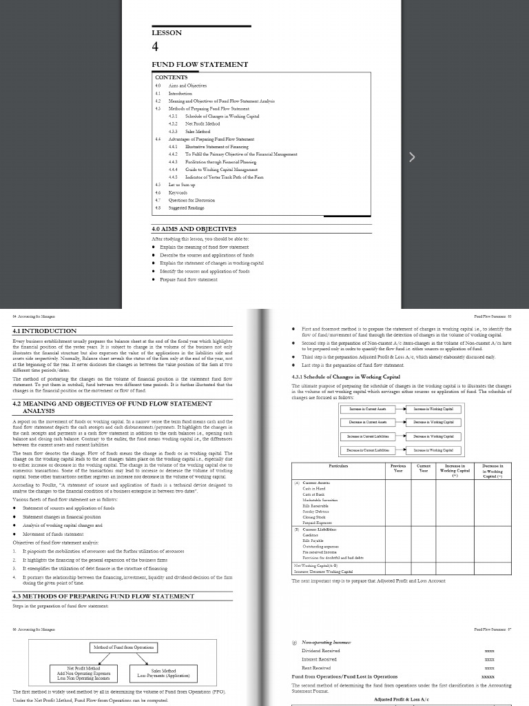 Unit 4.2 - Fund Flow Statement | PDF