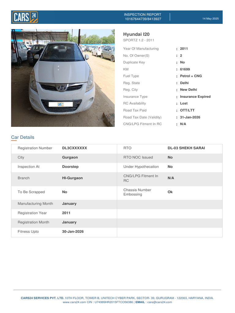 Inspection Report 8413927 1747200609 | PDF | Trunk (Car) | Car Body Styles