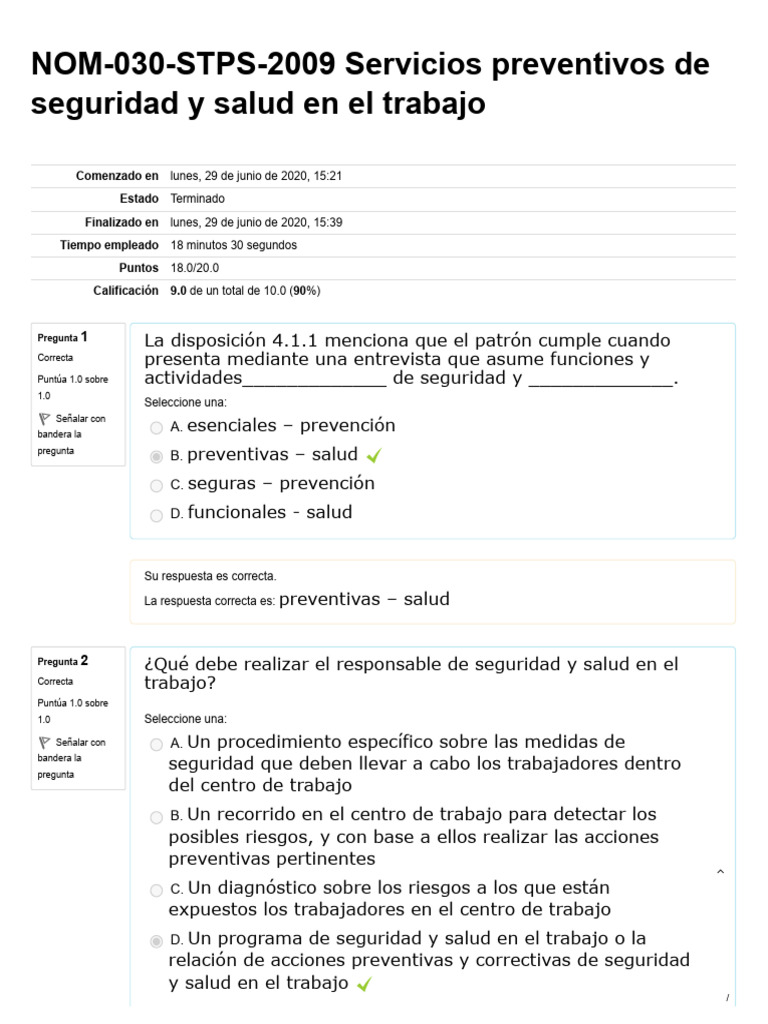 Evaluación Final NOM 030 PROCADIST | PDF