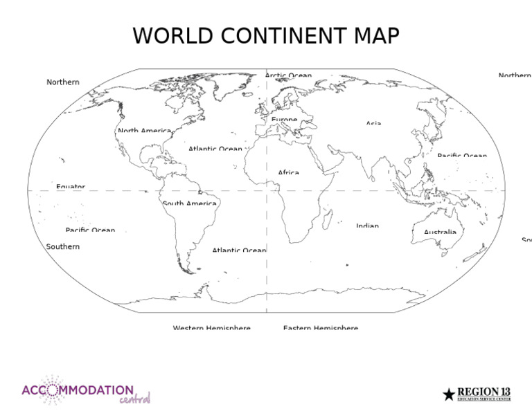 World Continent Map-Teach | PDF