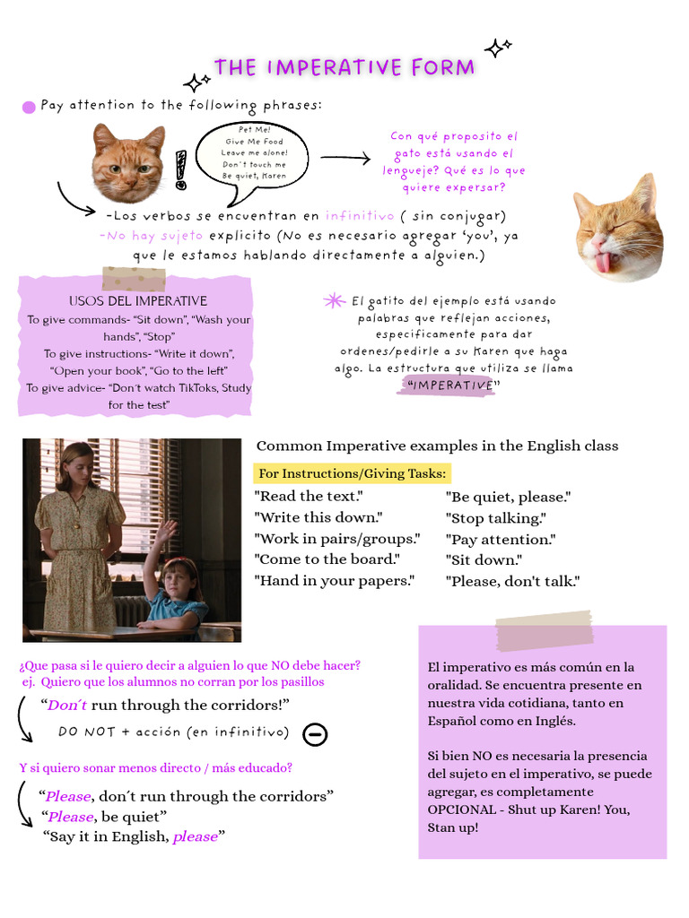 Usos del Imperativo en Inglés | PDF | Lingüística | Sintaxis