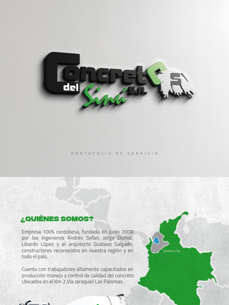 Portafolio de Servicio - Concretar Del Sinu | PDF | Calidad (comercial ...