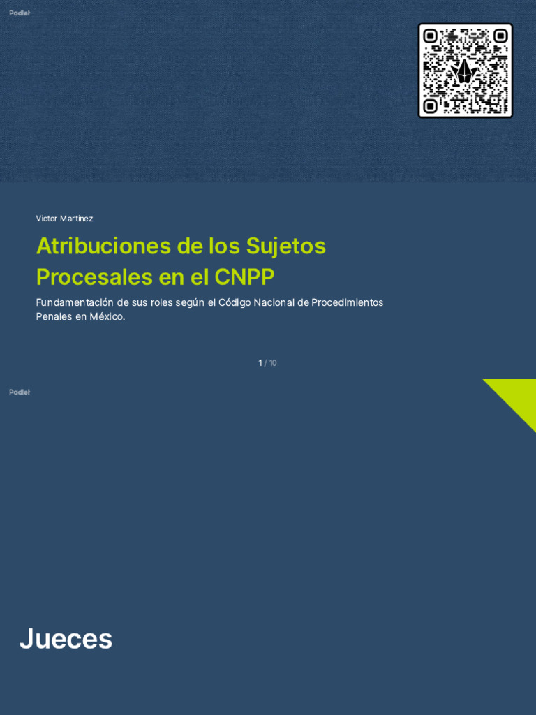 Atribuciones de Los Sujetos Procesales en El CNPP-slideshow | PDF
