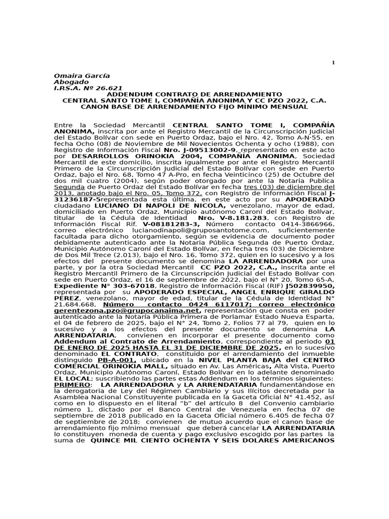 Addendum MR Price | PDF | Bancos | Venezuela