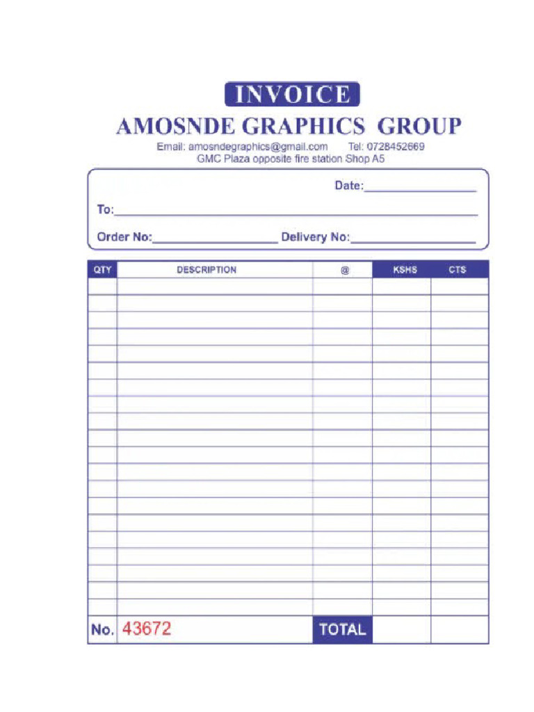 Computer Goods Invoice Template | PDF