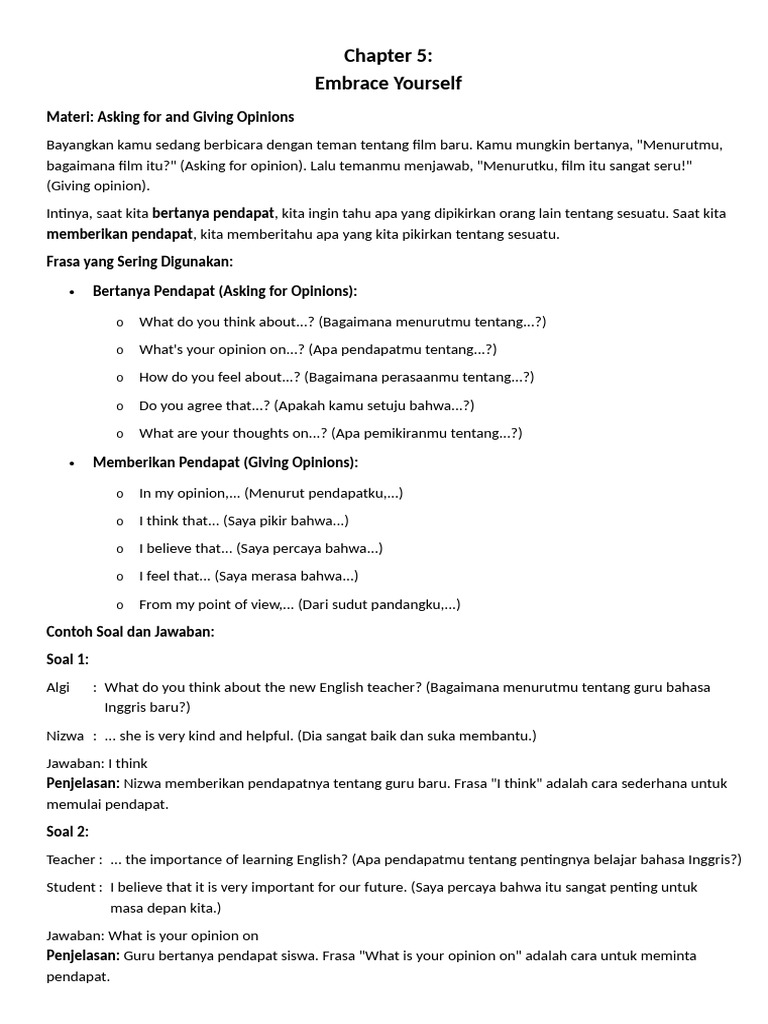 Rangkuman Chapter 5 Bag. 1 | PDF