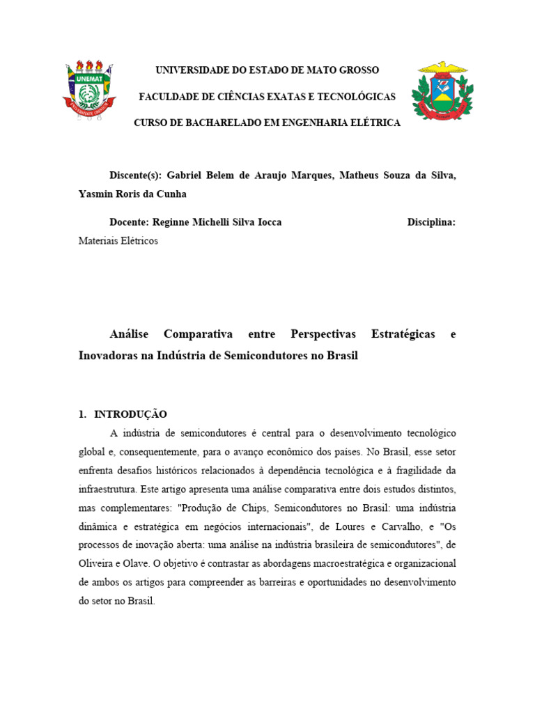 Artigo_Comparativo_Semicondutores - Gabriel, Matheus e Yasmin | PDF ...