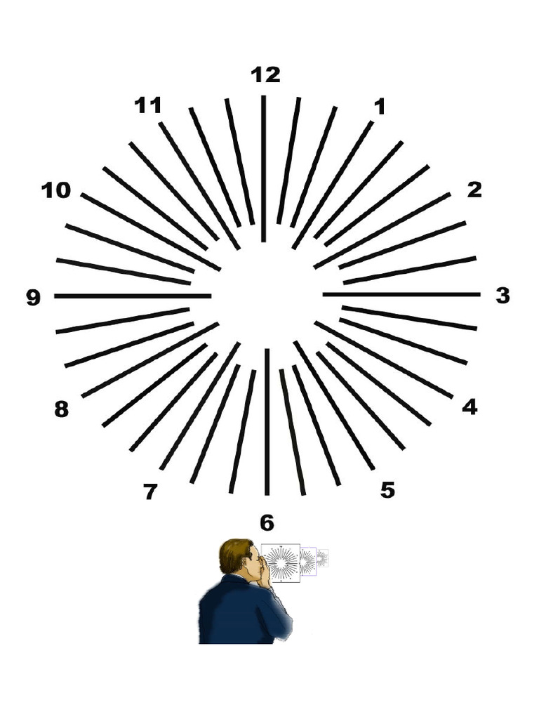 Astigmatism Chart Black On White | PDF