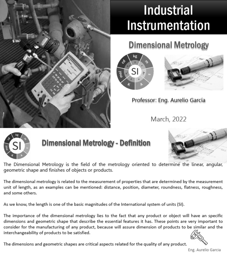 9A - Industrial Instrumentation Dimensional Metrology - G | PDF