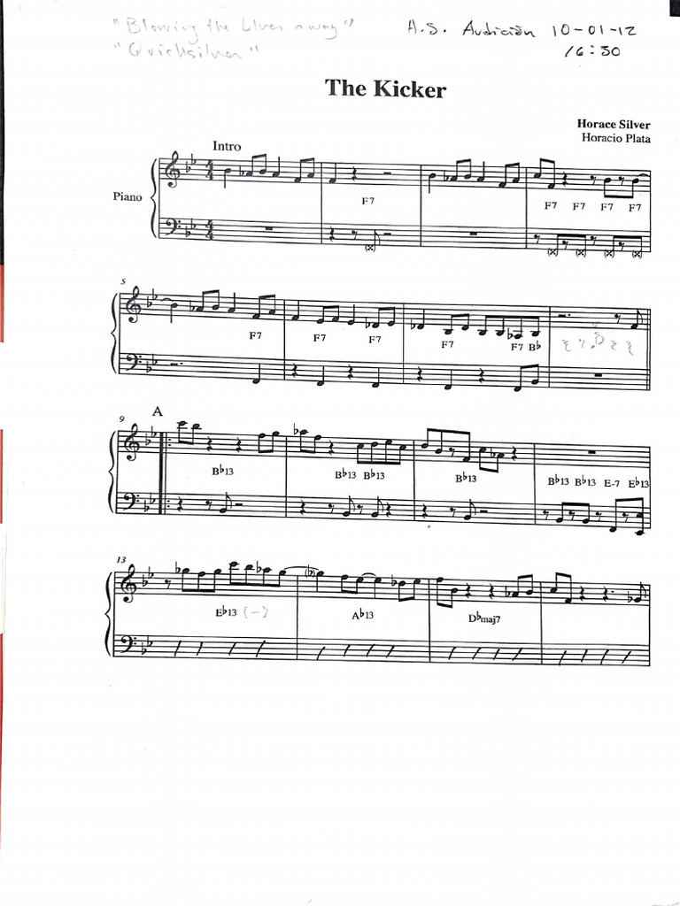 The Kicker Lead Sheet PDF | PDF