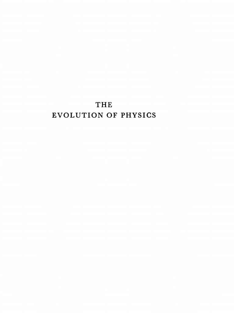 The Evolution of Physics | PDF