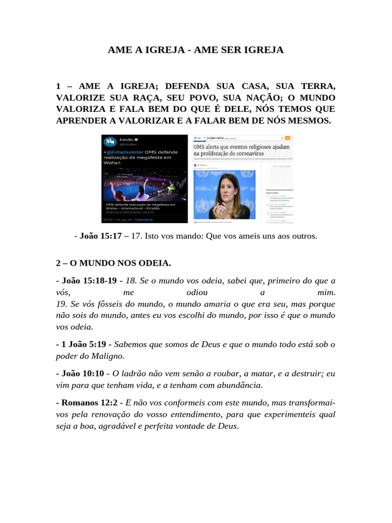 Ame A Igreja - Ame Ser Igreja | PDF