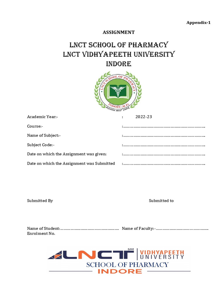 Assignment Front Page | PDF