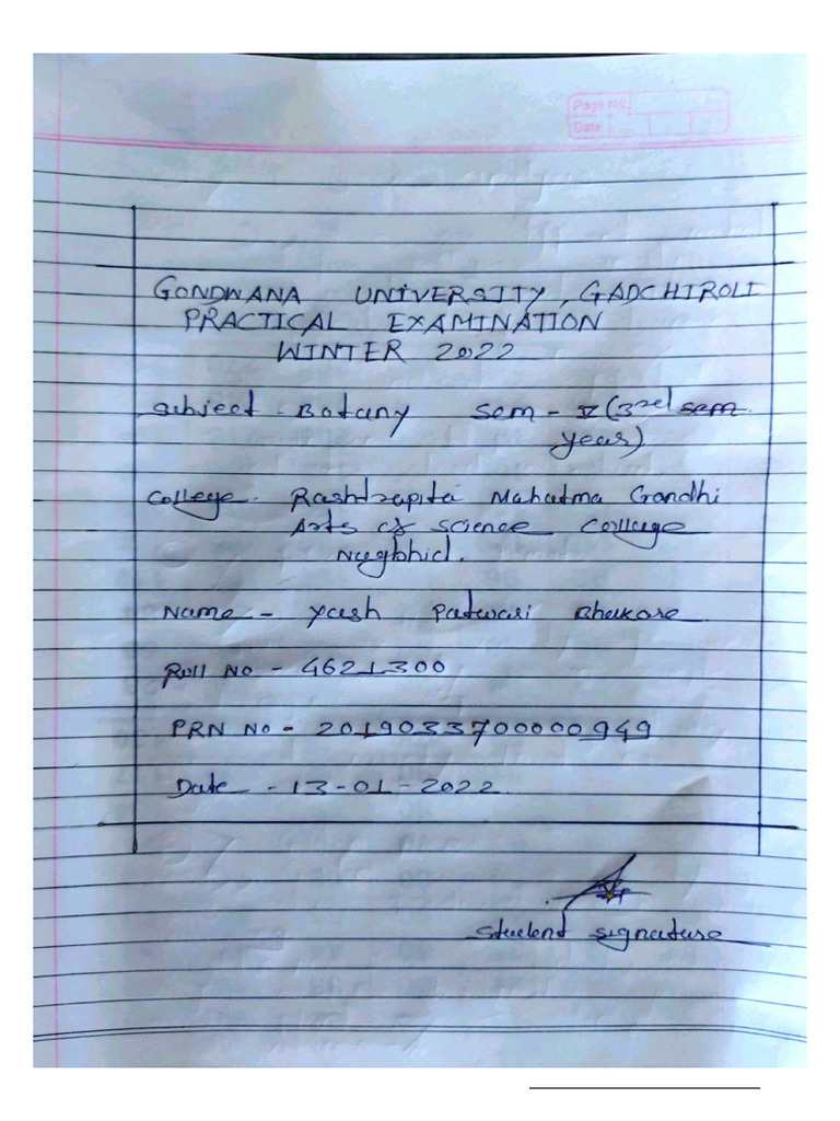 Botany Practical Sem V | PDF