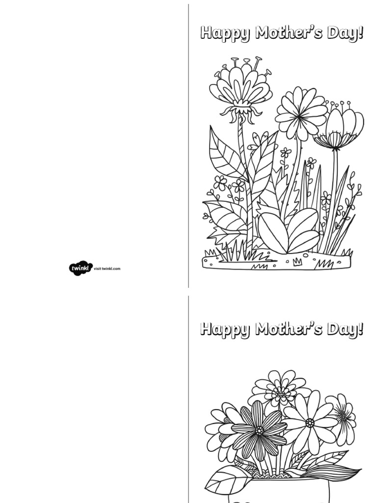 Mothers Day Mindfulness Coloring Cards | PDF