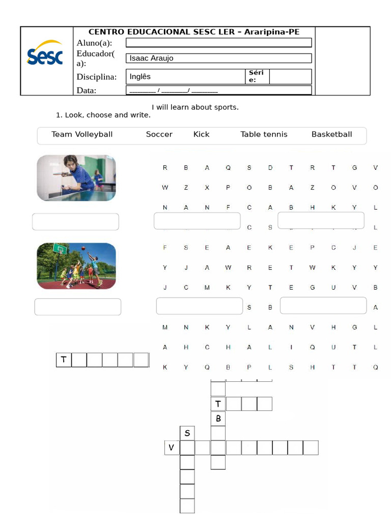 Sports Learning Activities for Kids | PDF