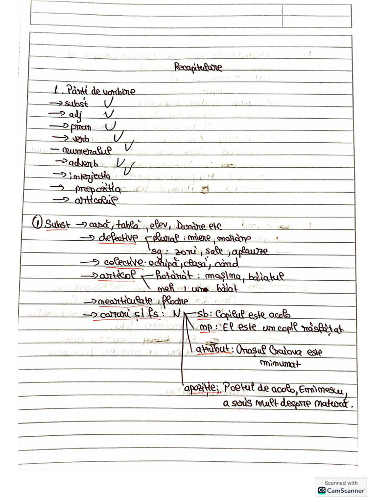 Recapitulare Gramatică | PDF