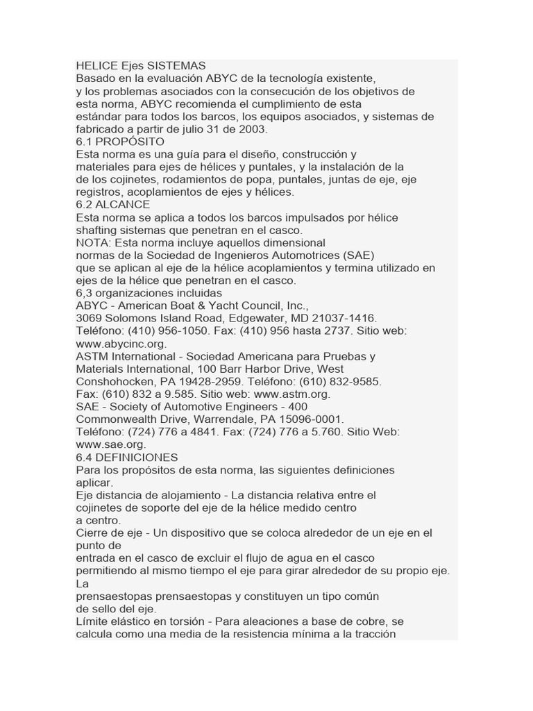 HELICE Ejes SISTEMAS | PDF | Tornillo | Eje
