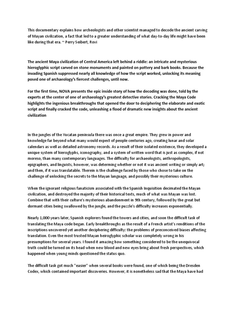 Cracking The Maya Code | Download Free PDF | Maya Civilization ...