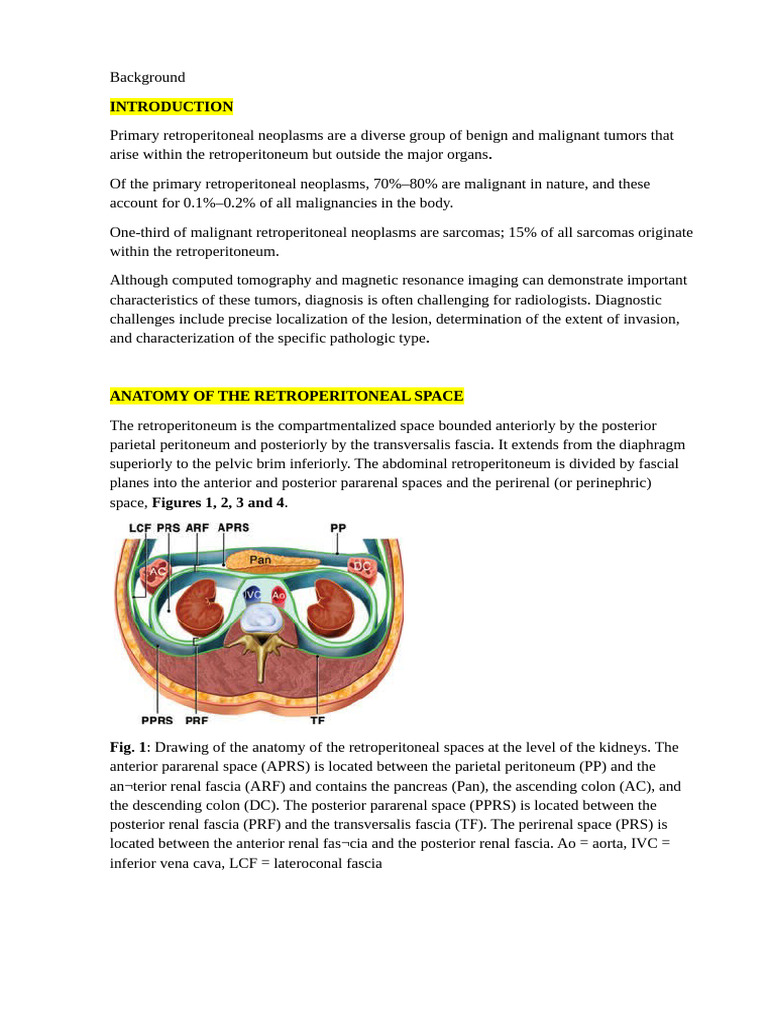 Primary Retroperitoneal Neoplasms | PDF | Kidney | Abdomen