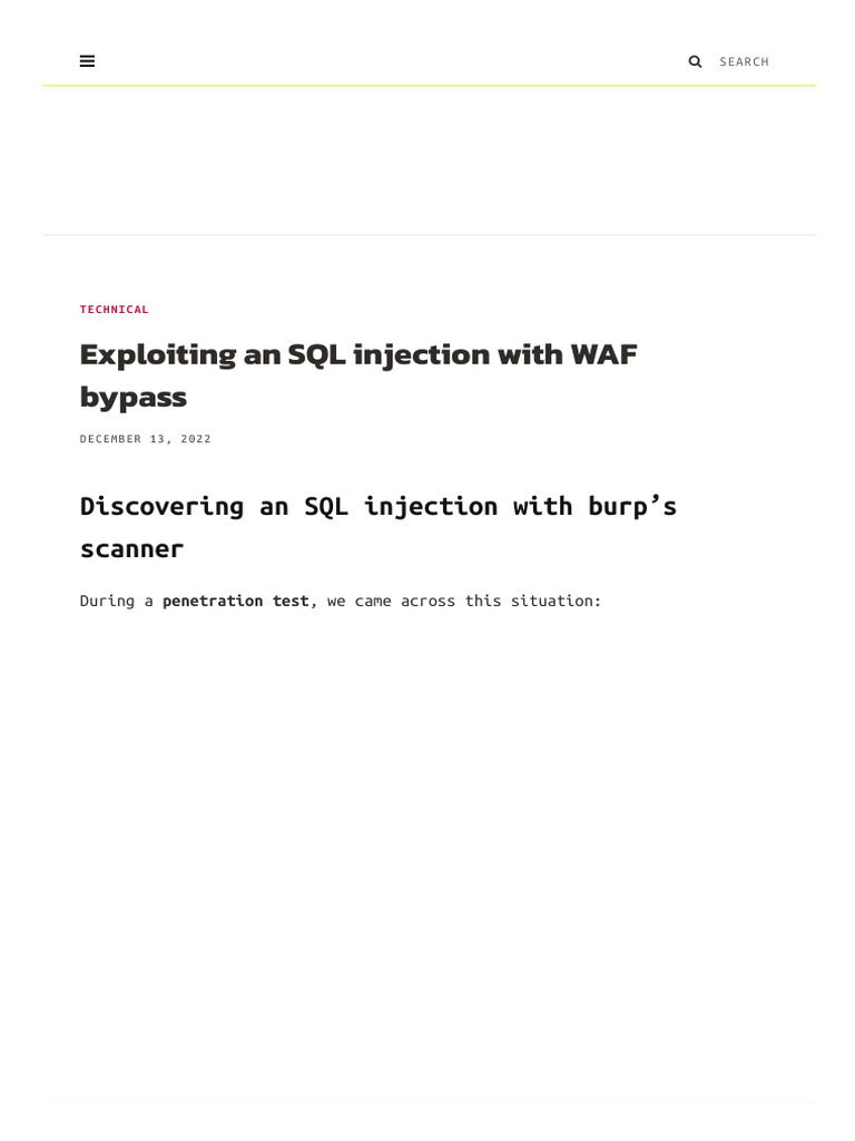 Exploiting An SQL Injection With WAF Bypass | PDF | Http Cookie | Databases