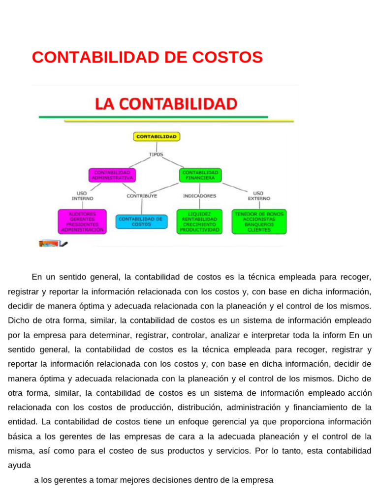 CONTABILIDAD DE COSTOS | PDF | Contabilidad | Contabilidad de costos