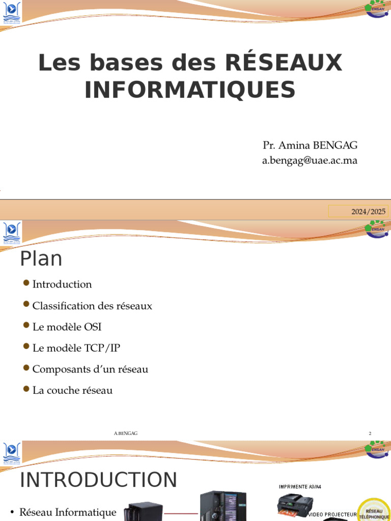 Introduction aux réseaux informatiques | PDF | Réseau informatique ...
