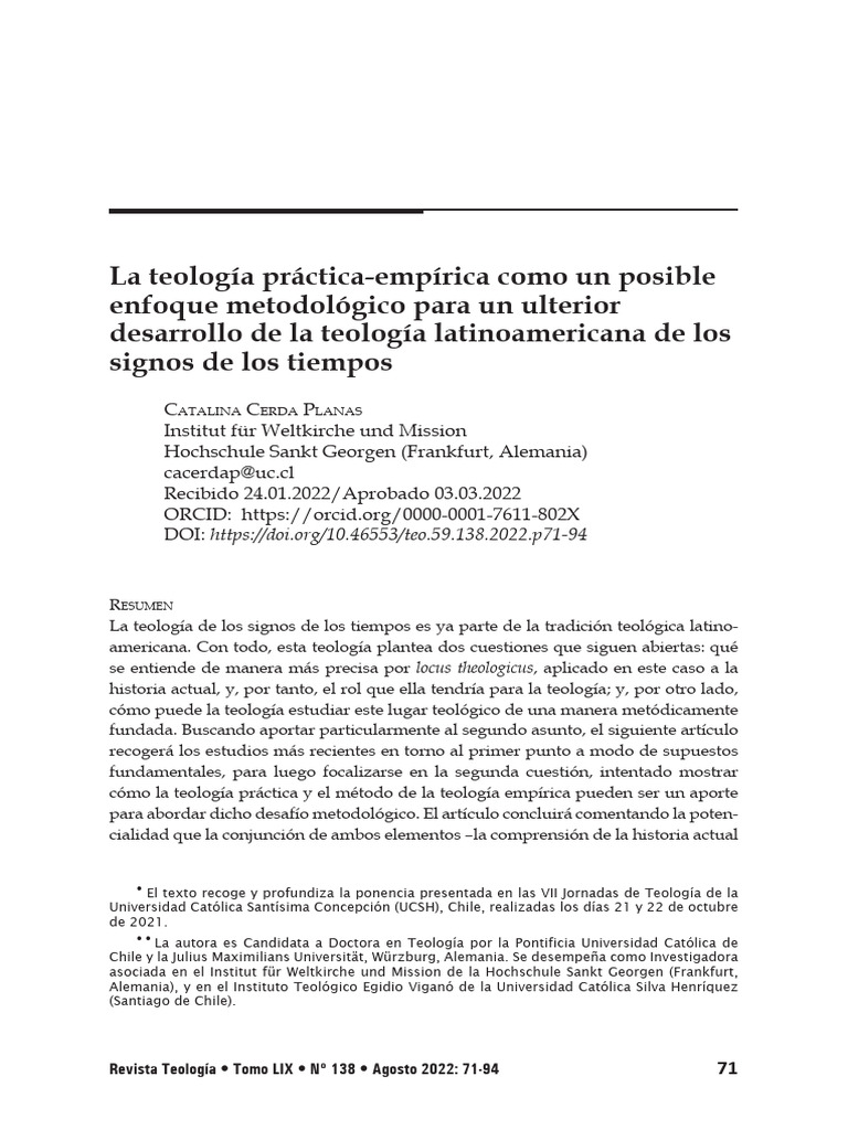 Teología empírica y signos de los tiempos | PDF | Datos | Teología