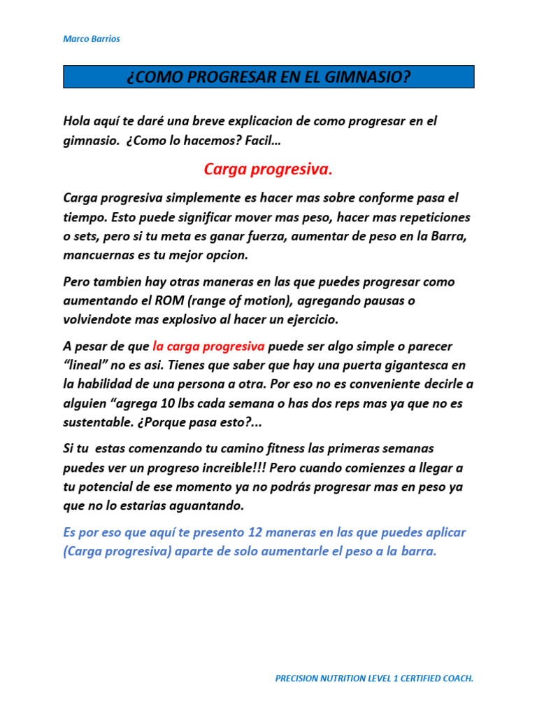 Guia para Aprender A Progresar | PDF